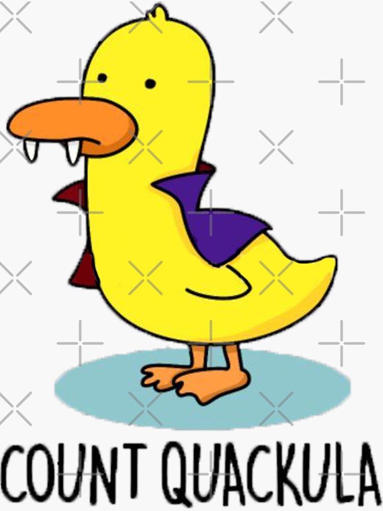 "Count Quackula Cartoon Pun" Sticker for Sale by 14Smith15 | Redbubble