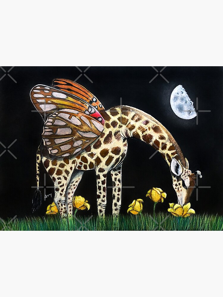 "Butterfly Giraffe" Poster by GardenPartyArt | Redbubble