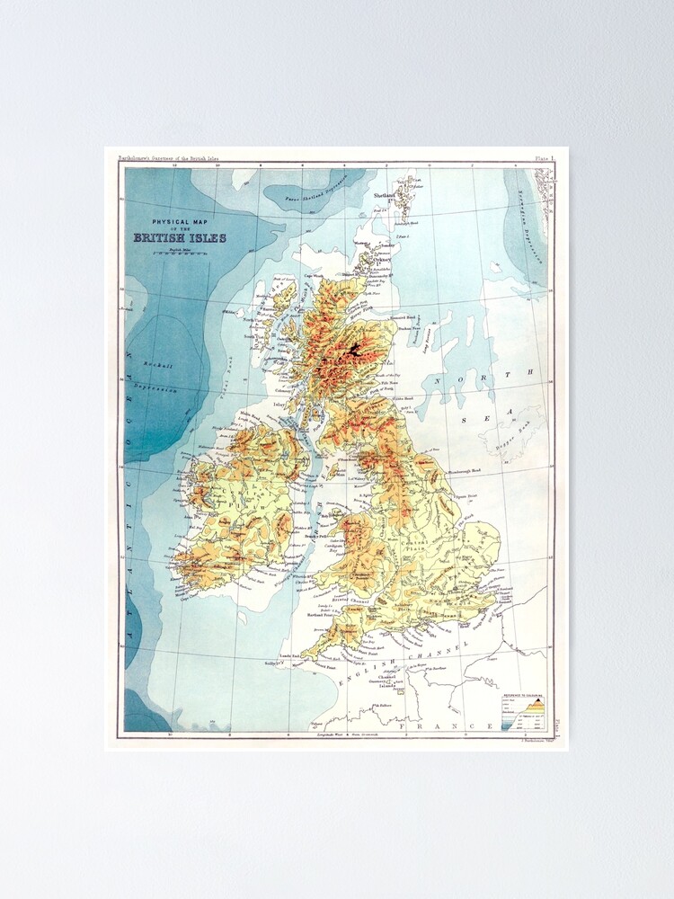 "Vintage Map of Great Britain" Poster by redoARTstore | Redbubble
