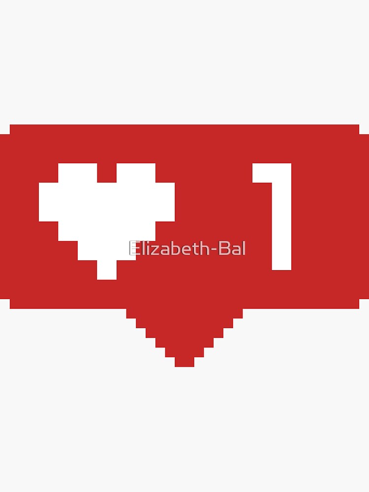 "Instagram like notification button sticker " Sticker for Sale by ...