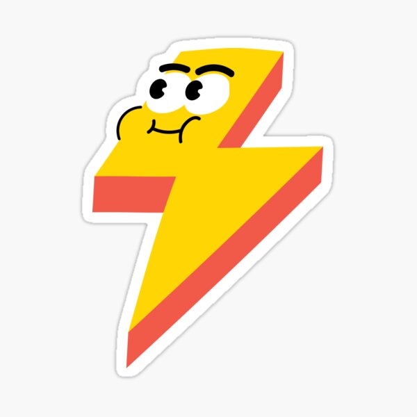 "THUNDER SMILING" Sticker for Sale by Seimbangseirama | Redbubble