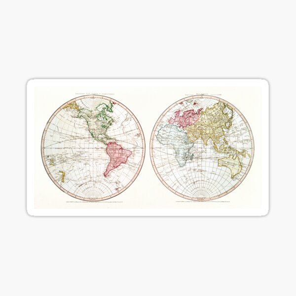 "Vintage World Map" Sticker for Sale by redoARTstore | Redbubble