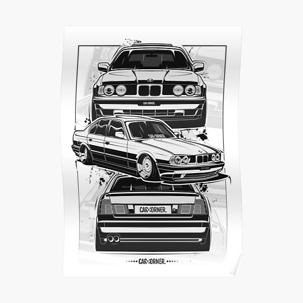"Germany EUDM - E34 M5 - CarCorner" Poster by Car-Corner | Redbubble