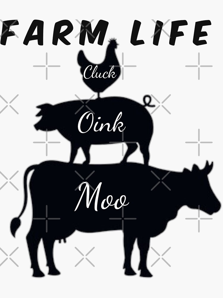 "Farm Life" Sticker for Sale by designbyjodyb | Redbubble