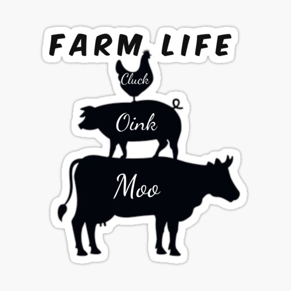 "Farm Life" Sticker for Sale by designbyjodyb | Redbubble