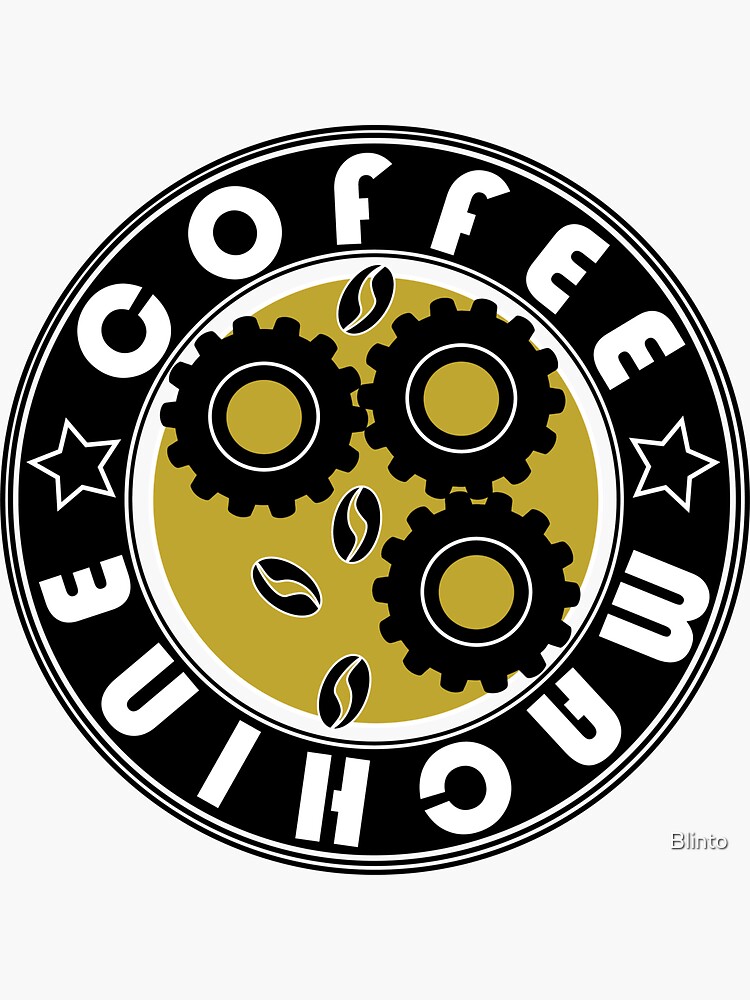 "Coffee Machine" Sticker for Sale by Blinto | Redbubble