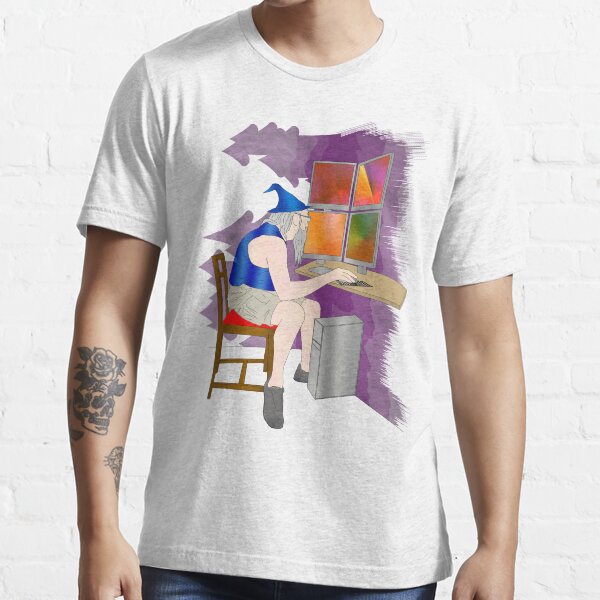 "computer wizard " T-shirt for Sale by IanByfordArt | Redbubble ...