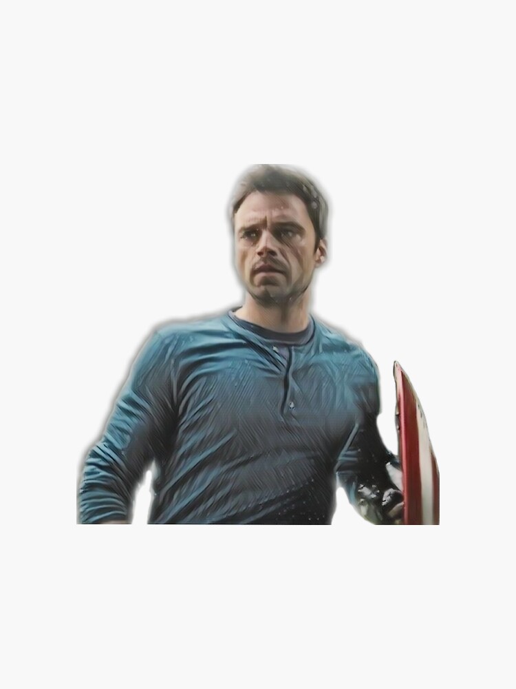 "Bucky with shield" Sticker by AliceHiddles | Redbubble