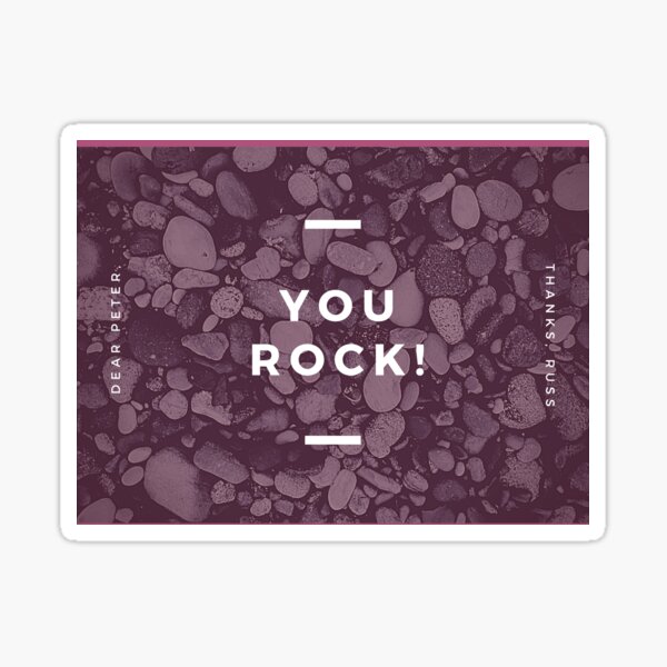 "You rock" Sticker by Granndshopp | Redbubble