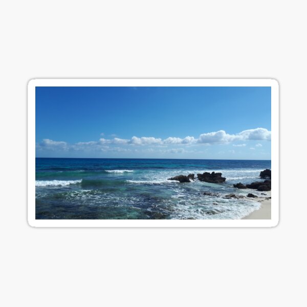 "Seascape on Isla Mujeres, Mexico" Sticker by KareyCongo | Redbubble