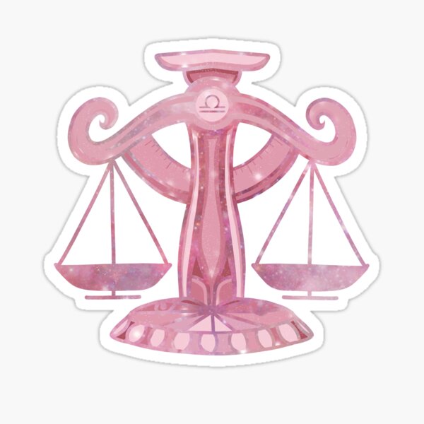 "Pink Glitter Libra Scale" Sticker for Sale by MWStickers | Redbubble