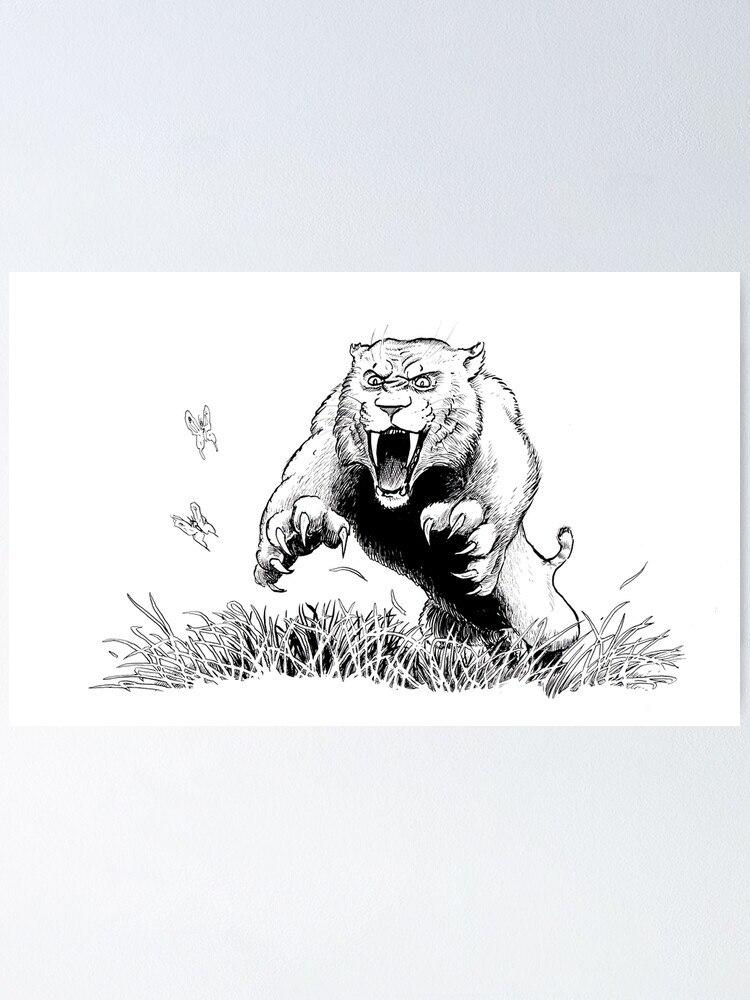"Saber Tooth" Poster for Sale by SnakeArtist | Redbubble