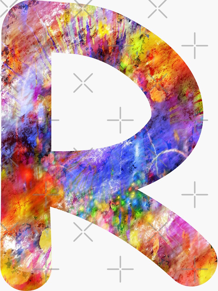 "Letter R Capital Alphabet Colorful R Gift" Sticker for Sale by Shariss ...