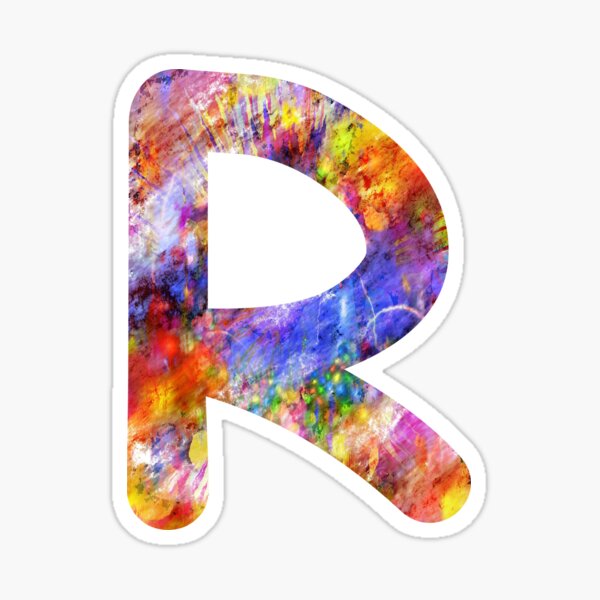 "Letter R Capital Alphabet Colorful R Gift" Sticker for Sale by Shariss ...