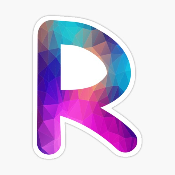 "Letter R Capital Alphabet Colorful Art Funny R Gift" Sticker for Sale ...