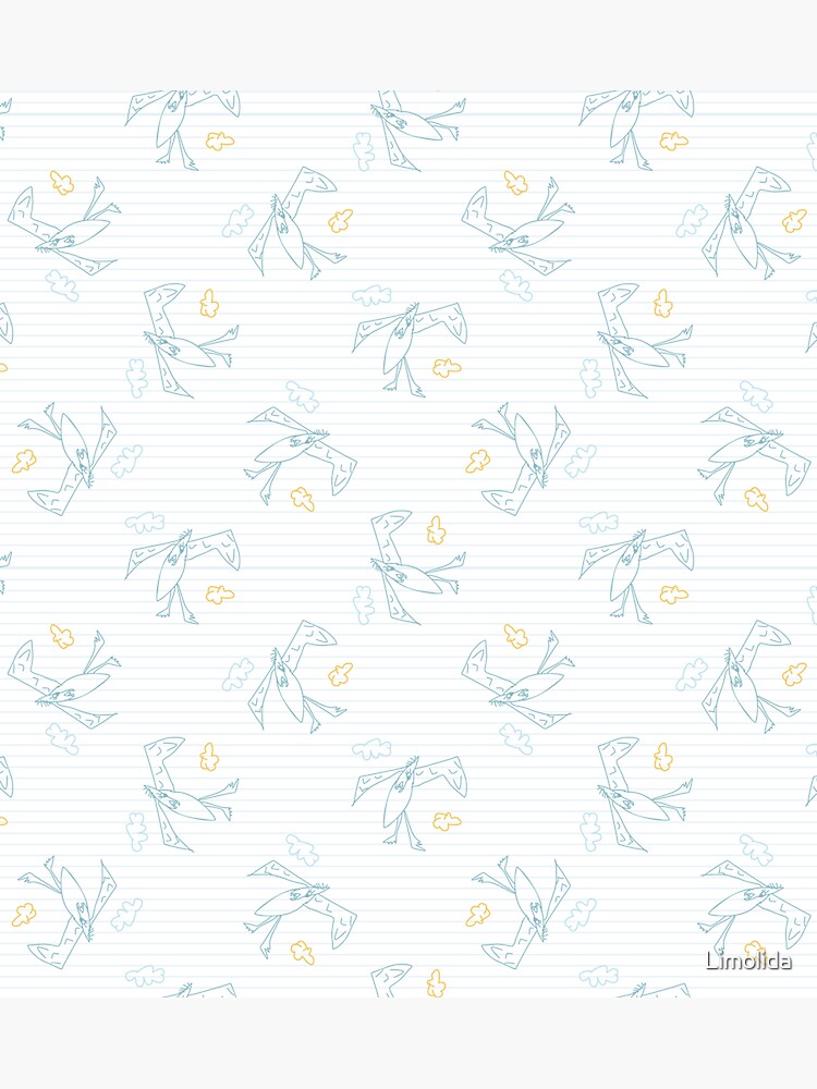 " Cute scribble bird kids doodle background. " Sticker for Sale by ...