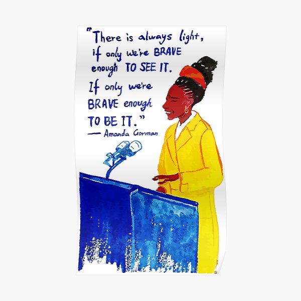 "amanda gorman drawing quotes" Poster for Sale by sugengdaluu | Redbubble