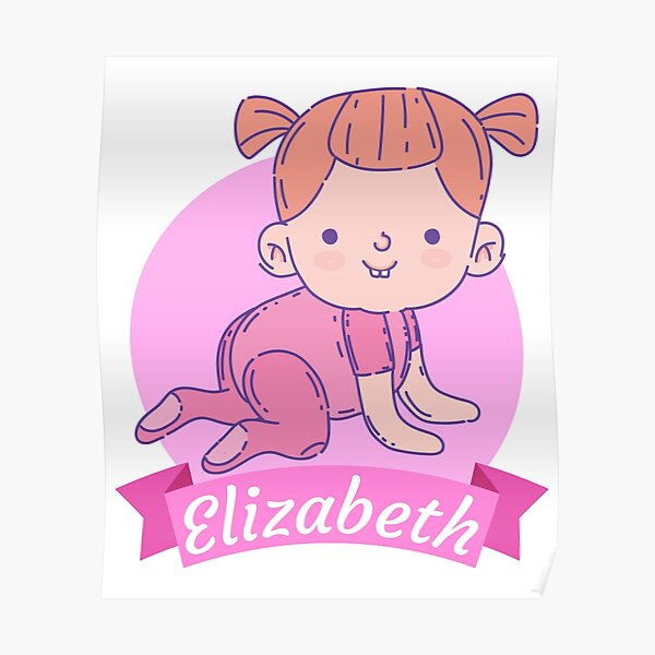 Póster «Nombres de niña Elizabeth para bebés» de Piztees | Redbubble