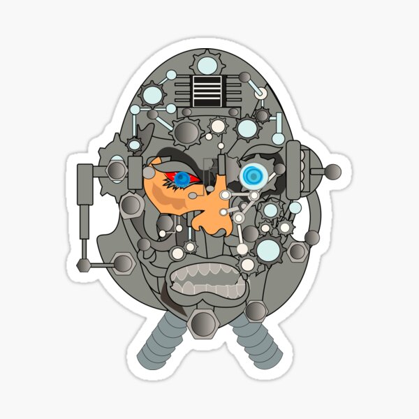 "ROBOT FACE" Sticker for Sale by manny44 | Redbubble