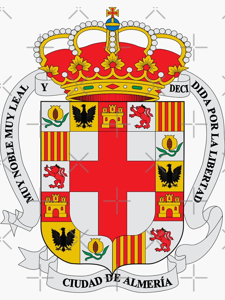 "almeria coat of arms flag " Sticker for Sale by Original1977 | Redbubble