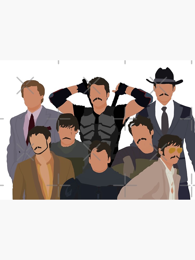 "Pedro Pascal characters" Poster for Sale by Merel van de Graaf | Redbubble