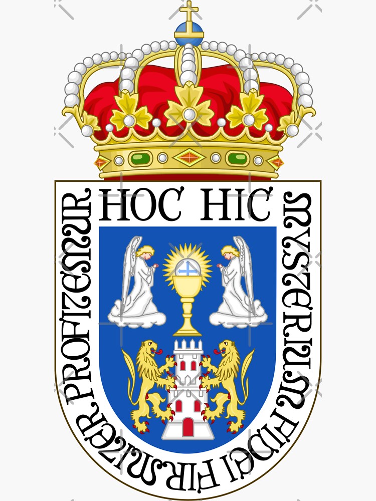 "lugo flag coat of arms" Sticker for Sale by mikoala50 | Redbubble