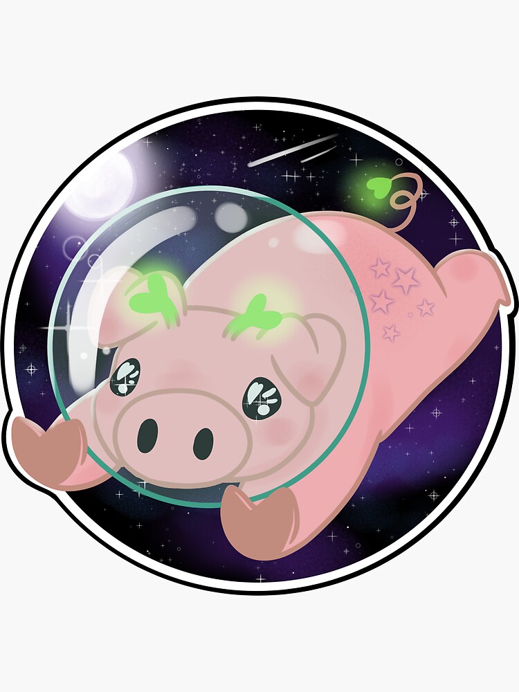 "Space Pig" Sticker for Sale by GSMare | Redbubble