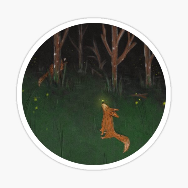 "Little foxie inlove" Sticker for Sale by patricijav | Redbubble