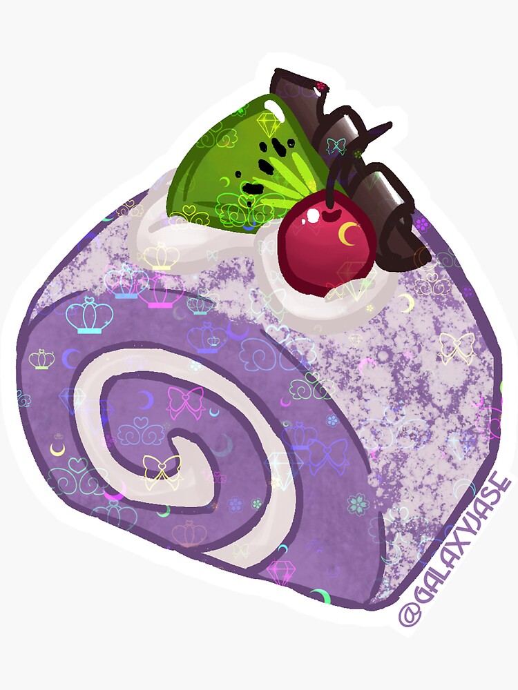 "Ube Swiss Roll" Sticker by GalaxyJase | Redbubble