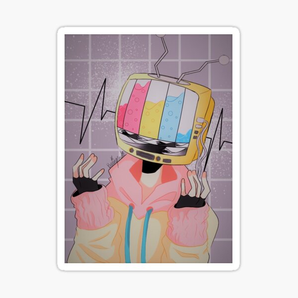 "updated tv head" Sticker for Sale by -Andi- | Redbubble