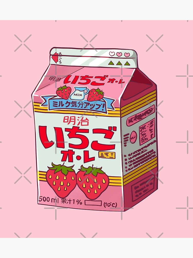 "Strawberry Milk" Poster for Sale by AnGoArt | Redbubble