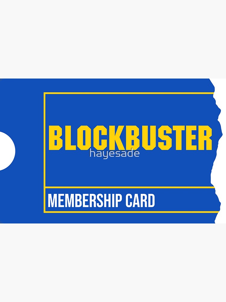 "Blockbuster Membership Card" Sticker for Sale by hayesade | Redbubble