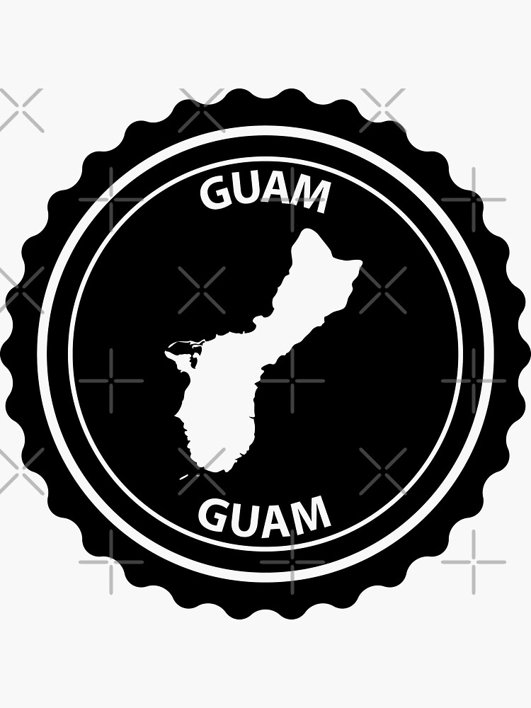 "Guam island stamp" Sticker by Danler | Redbubble