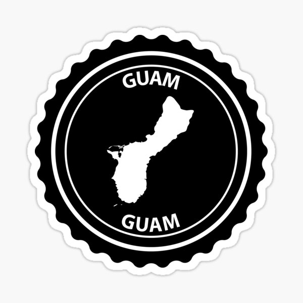 "Guam island stamp" Sticker by Danler | Redbubble