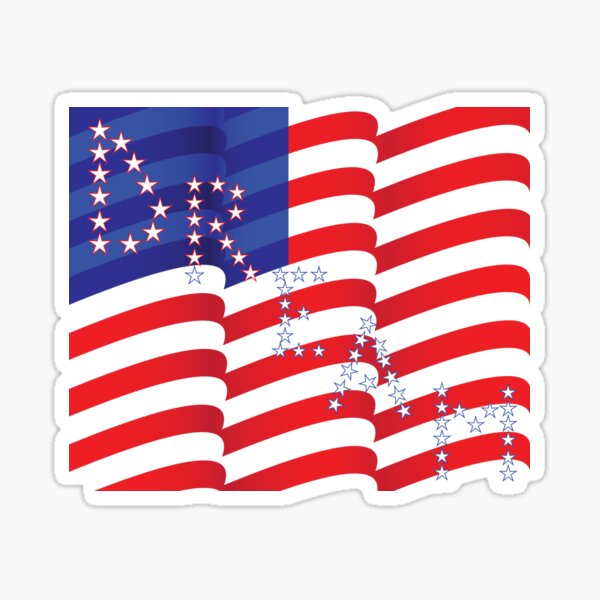 "U.S.A." Sticker by LeuShop | Redbubble