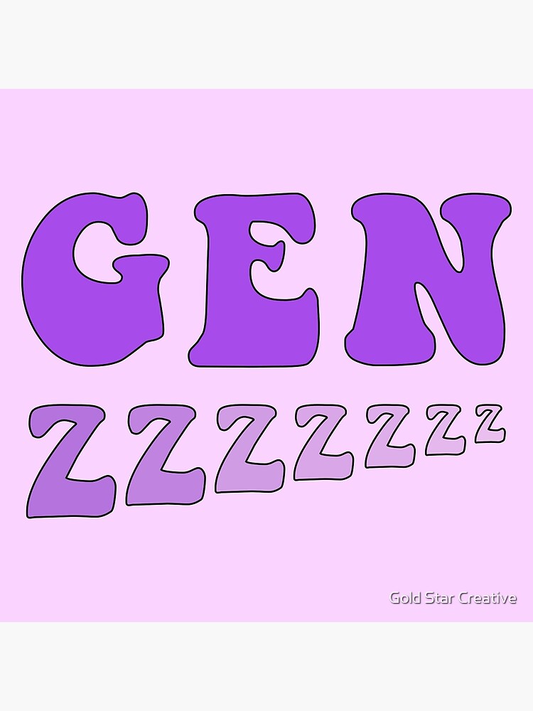 "Sleepy Gen Z Purple" Poster for Sale by macylossau | Redbubble