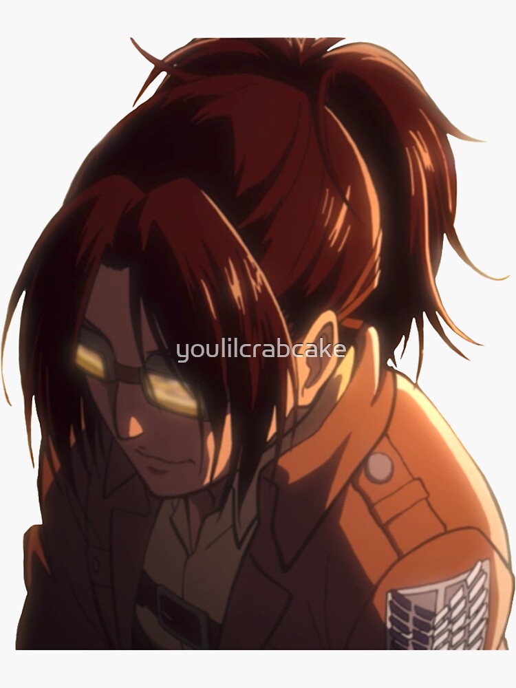 "Hange, Attack On Titan" Sticker for Sale by youlilcrabcake | Redbubble