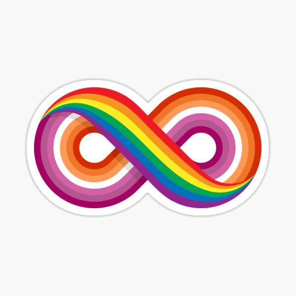 "Lesbian Pride Rainbow Infinity Symbol LGBT" Sticker for Sale by ...