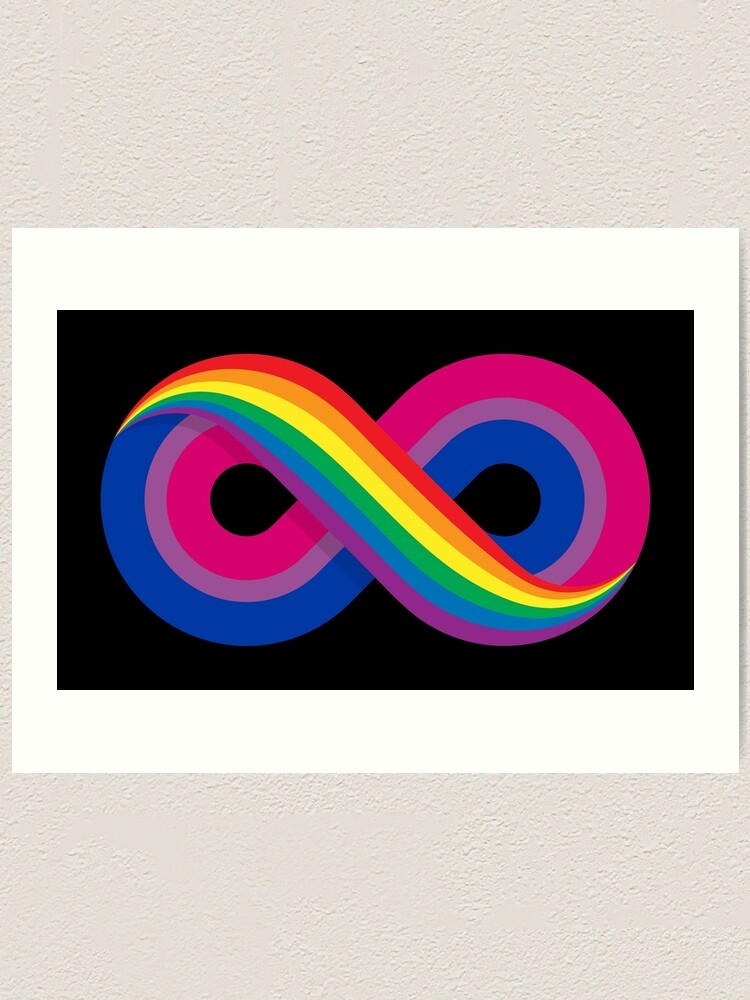 "Bisexual Pride LGBT Rainbow Infinity Symbol" Art Print by ...