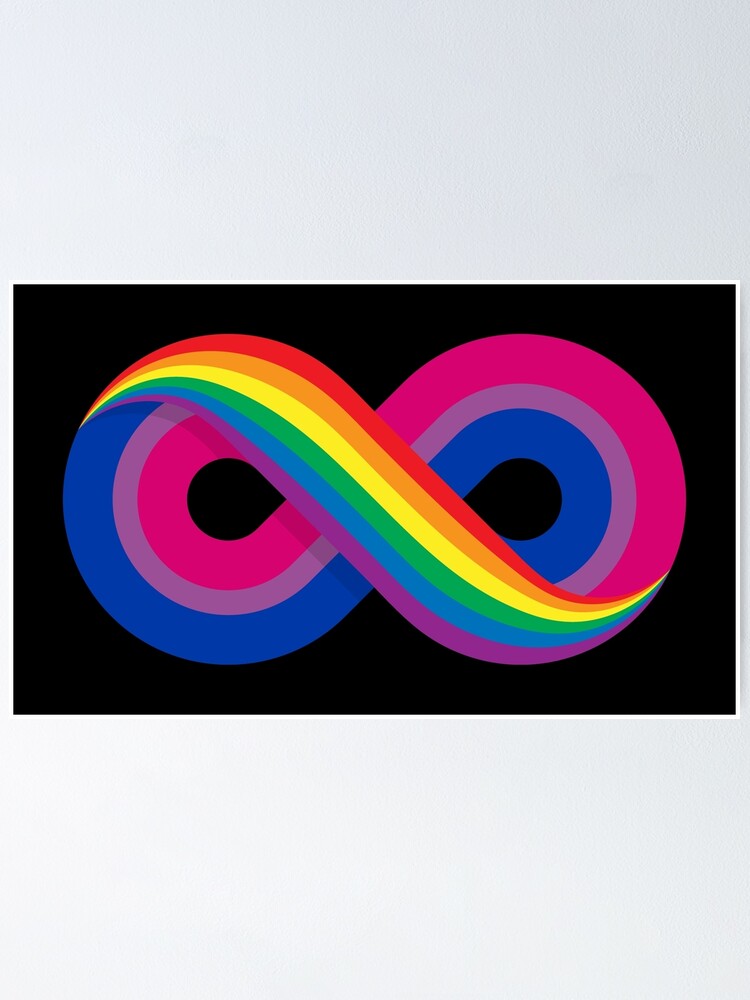 Póster «Orgullo Bisexual Arco Iris Infinito Símbolo LGBT» de ...