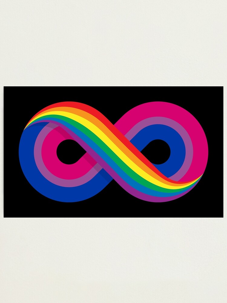 Lámina fotográfica «Orgullo Bisexual Arco Iris Infinito Símbolo LGBT ...