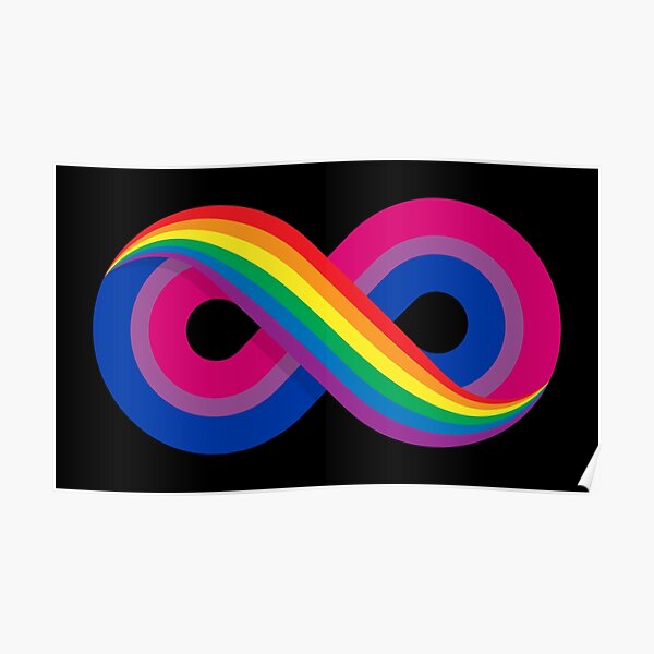 Póster «Orgullo Bisexual Arco Iris Infinito Símbolo LGBT» de ...