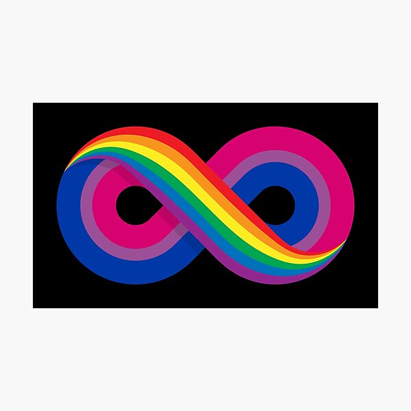 Lámina fotográfica «Orgullo Bisexual Arco Iris Infinito Símbolo LGBT ...