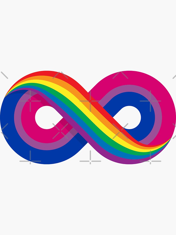 "Bisexual Pride Rainbow Infinity Symbol LGBT" Sticker for Sale by ...