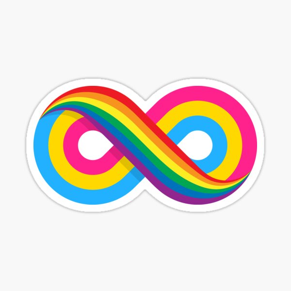 "Pansexual Pride Rainbow Infinity Symbol LGBT" Sticker for Sale by ...