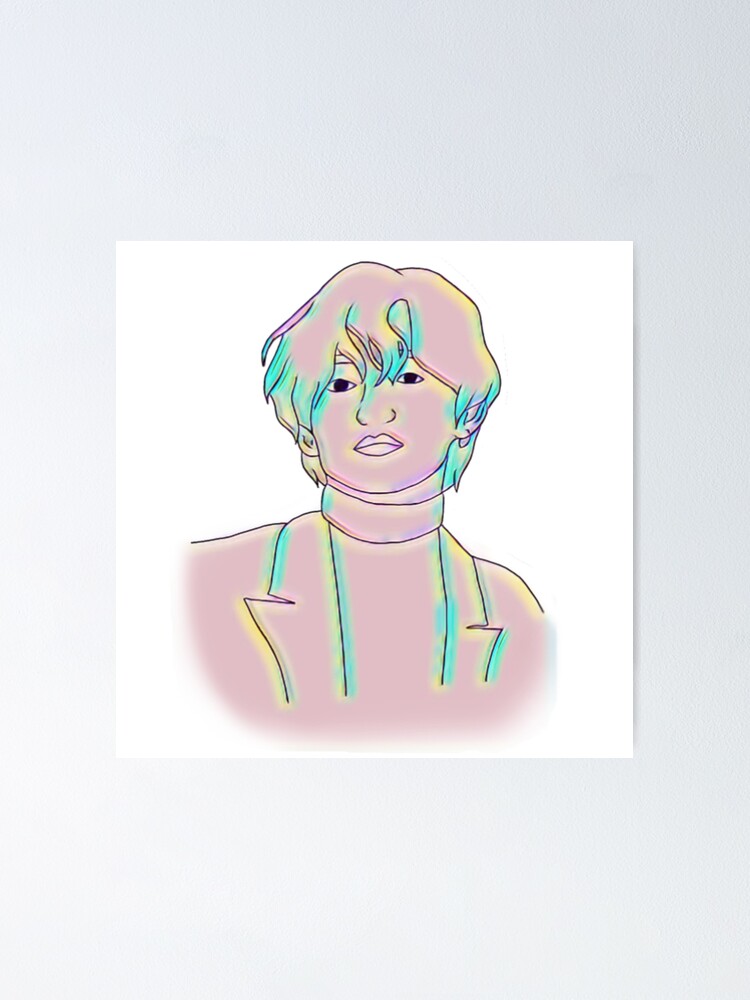 "BTS V Line Art " Poster by JiminJim | Redbubble