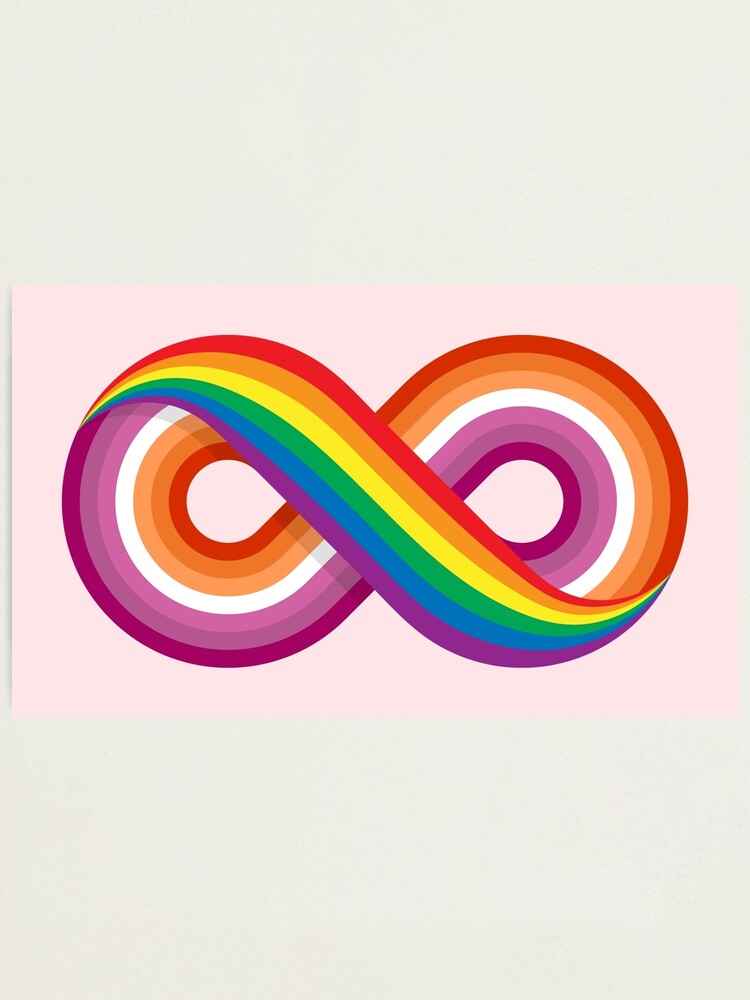 Lámina fotográfica «Orgullo lésbico Arco iris Infinito Símbolo LGBT» de ...