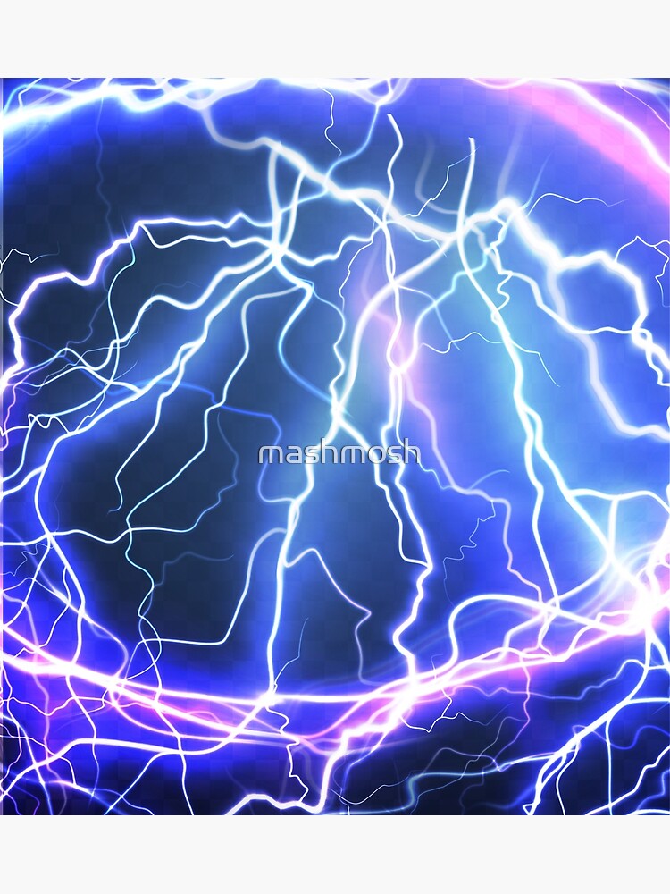 Lámina artística «Relámpago y chispa. rayos y chispas, energía ...