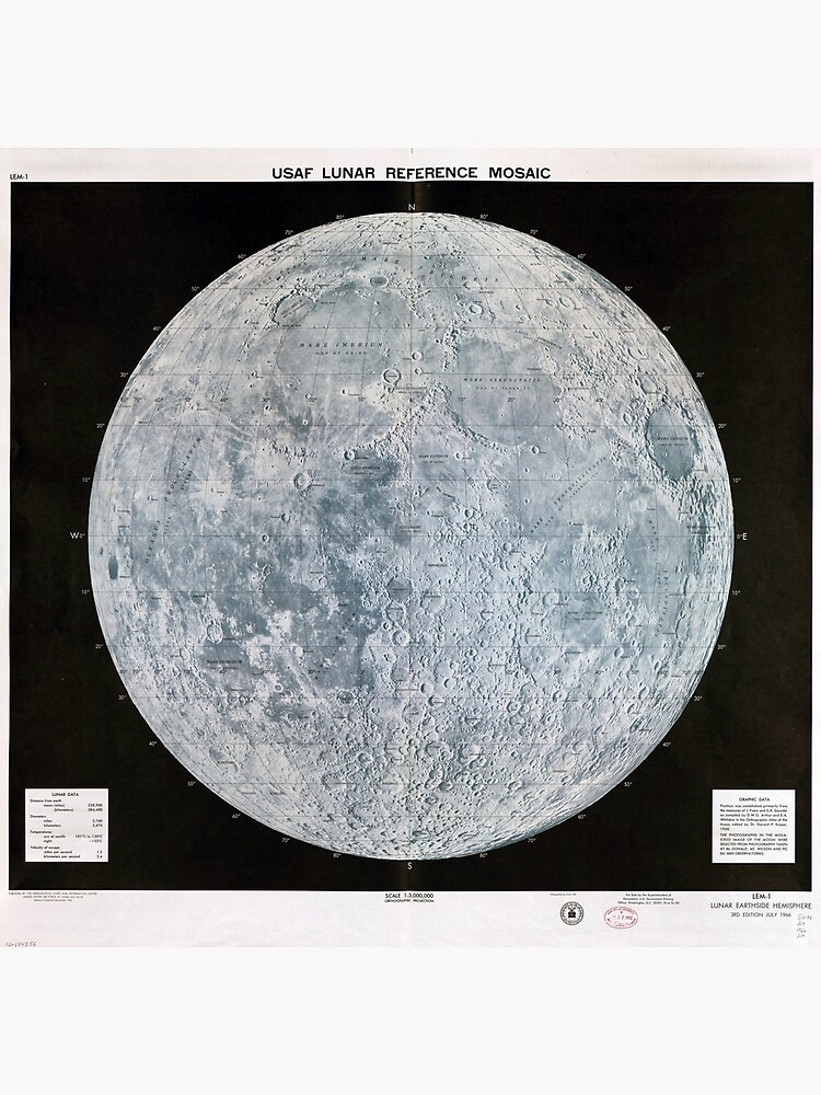 "Map of the Moon" Poster for Sale by redoARTstore | Redbubble