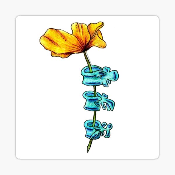 "backbone" Sticker by thewomaninamask | Redbubble